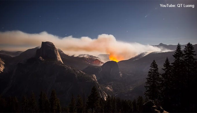 Meadow Fire - 100 Half Dome Hikers Evacuated by Helicopter