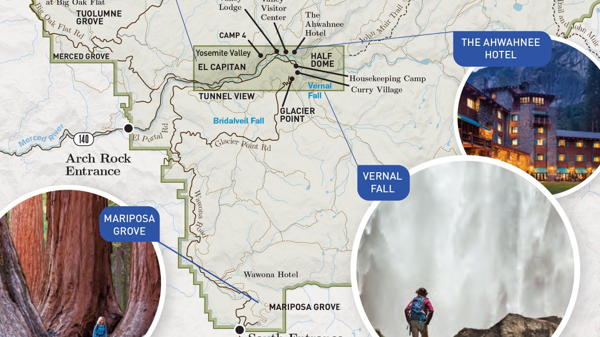 Yosemite National Park Overview Map