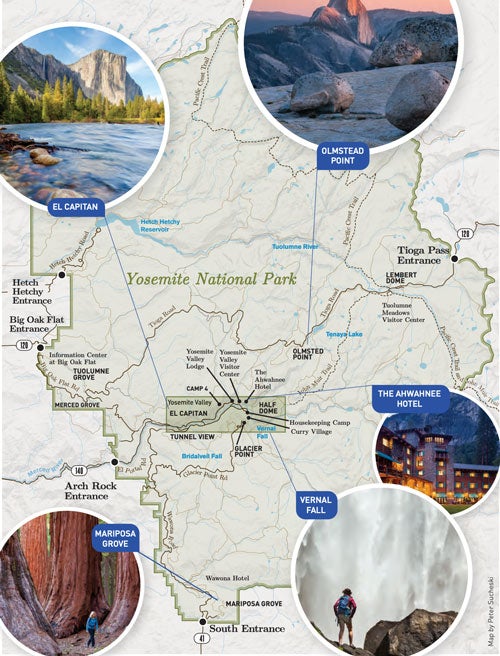 Yosemite National Park Overview Map